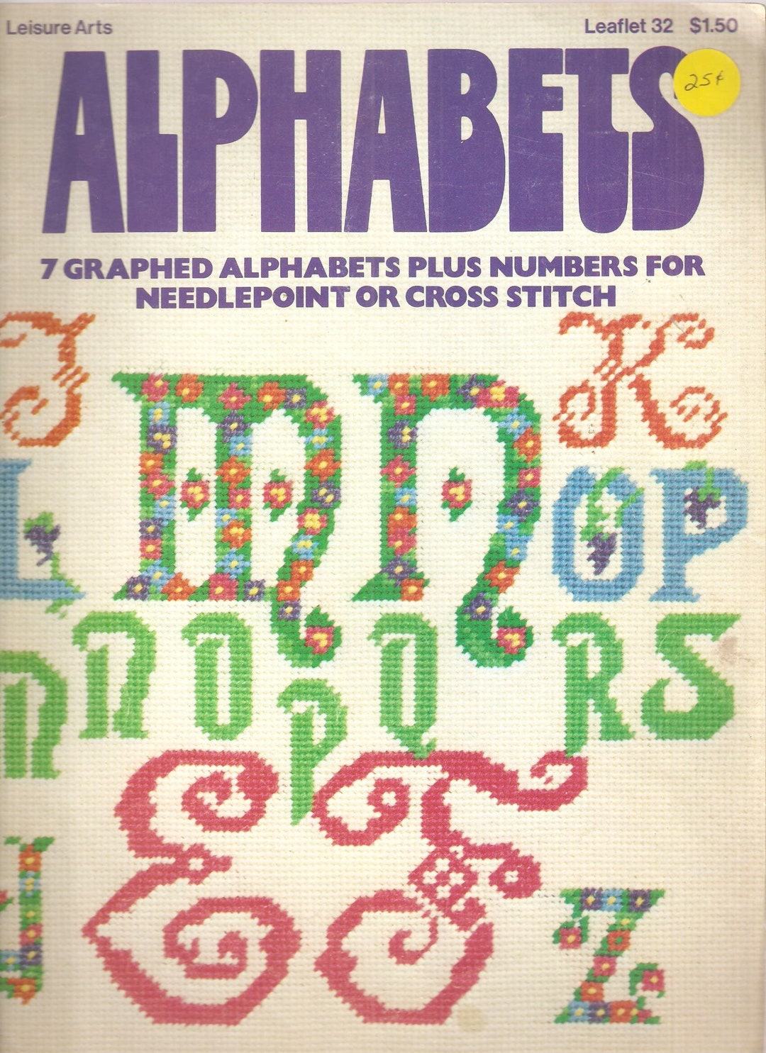 Alphabets Cross Stitch Bunder Counted Cross Stitch Crafts 6 Books - Etsy