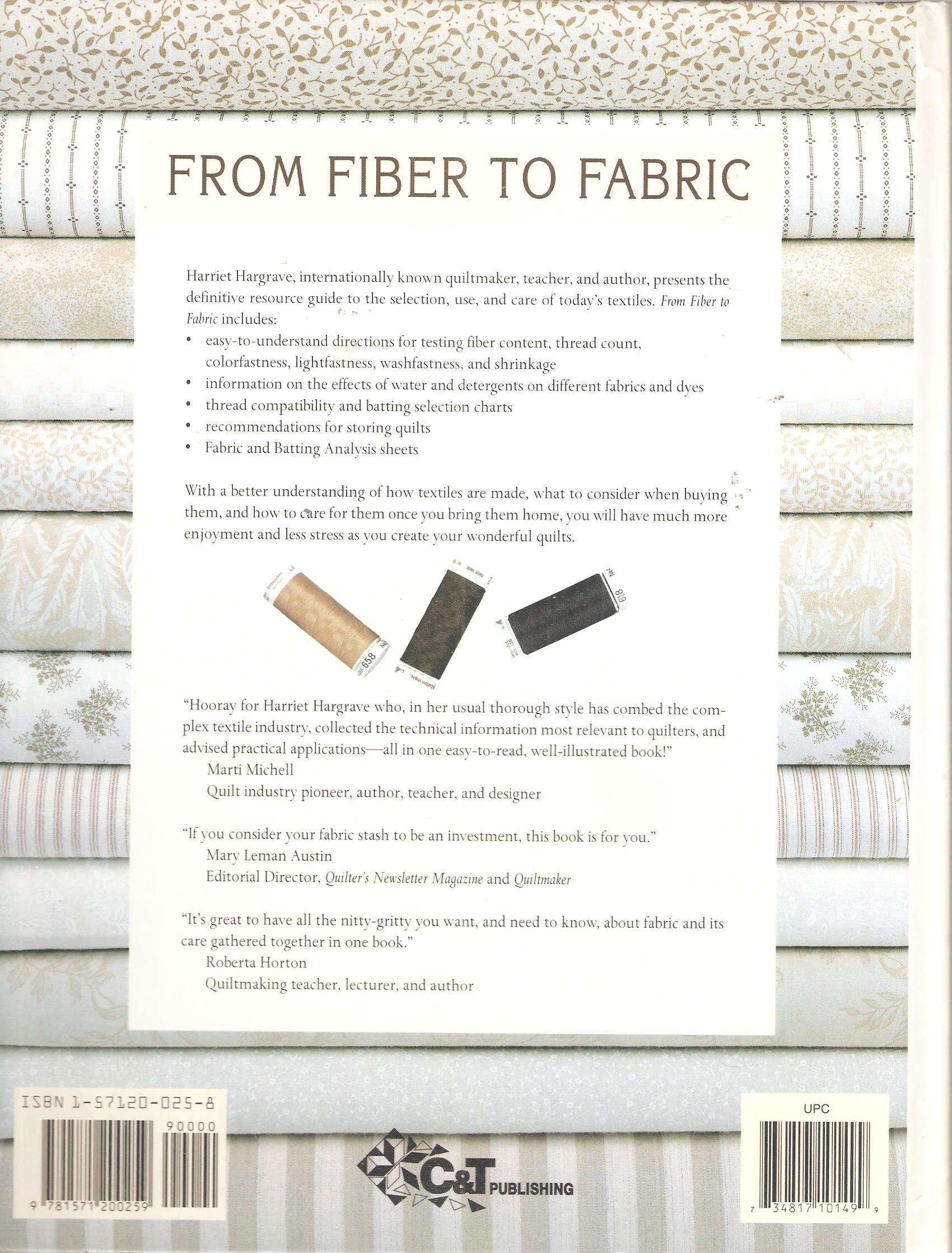 From Fiber to Fabric -QUILT Books - Quilting - Reference Book ...
