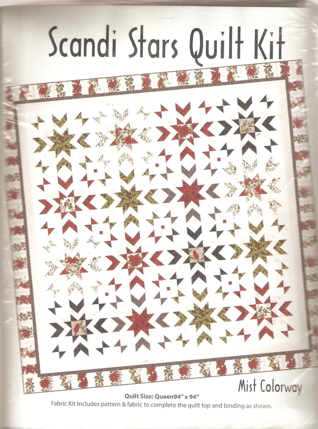 Scandi Star Quilt Kit Quilting Queen Size Quilt Top Kits - Etsy