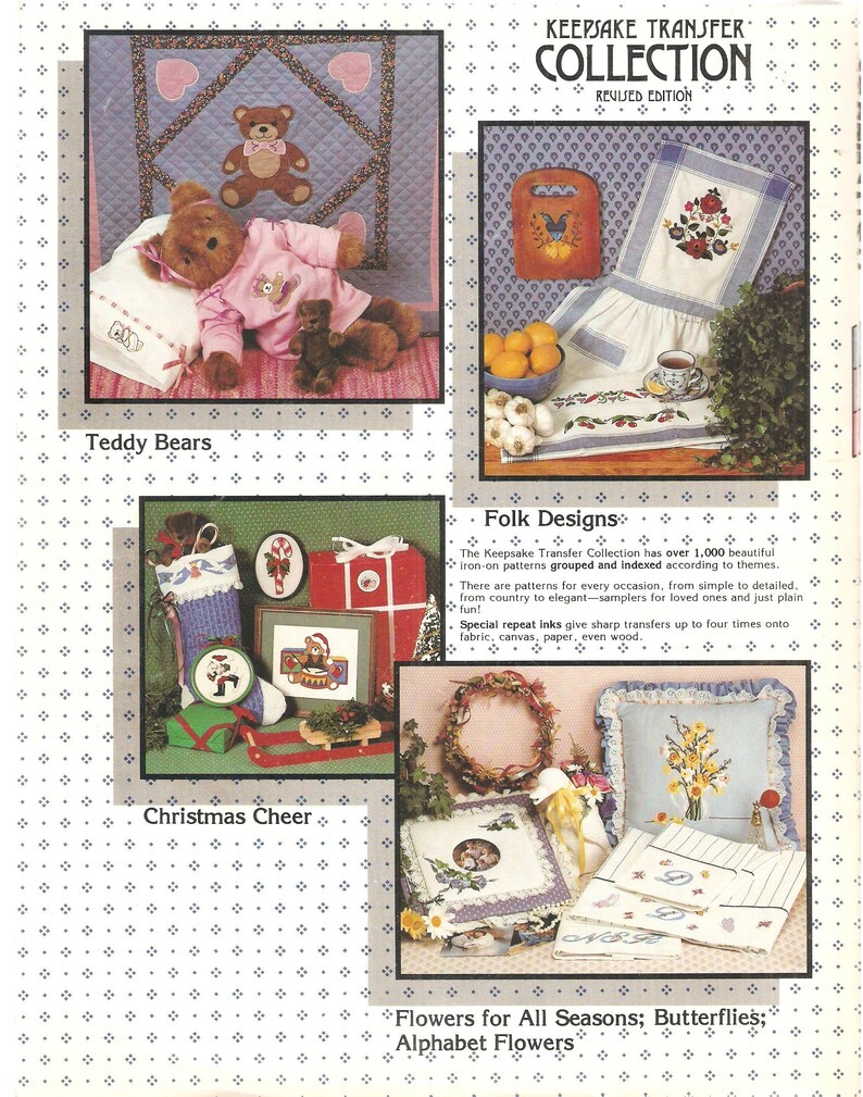 Keepsake Transfer Collection Embroidering Woodmaking Crafting Appliques ...