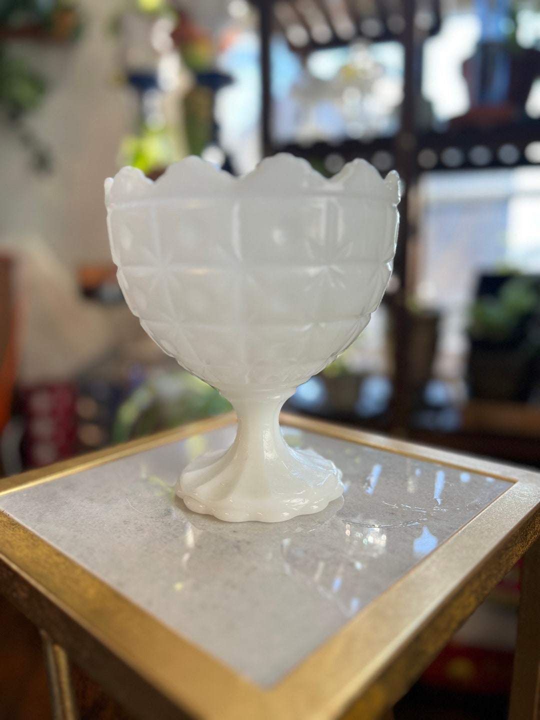 Vintage Napco Milk Glass Vase Planter Goblet - Etsy