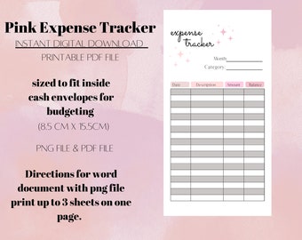 Printable Expense Tracker Kawaii Character Budget Tracker - Etsy