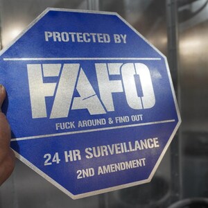 Protected by FAFO Metal Sign - Etsy