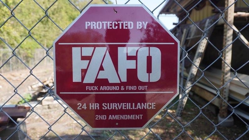 Custom Team FAFO Metal Sign - Etsy