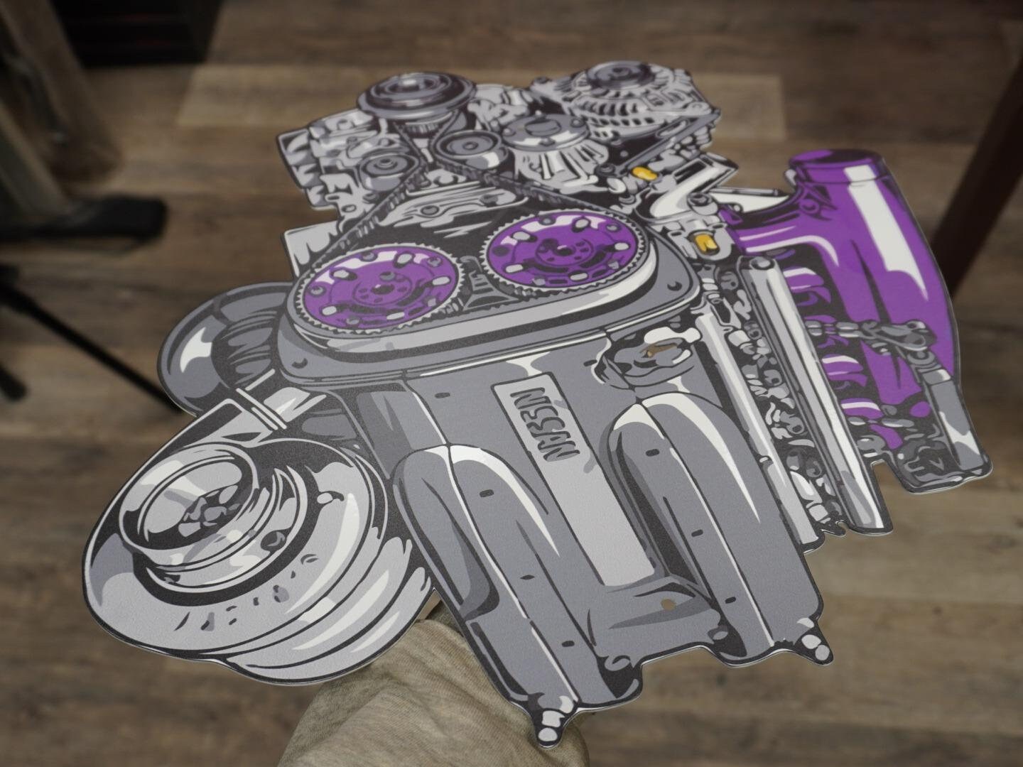 RB26DETT Engine Metal Wall Art - Etsy