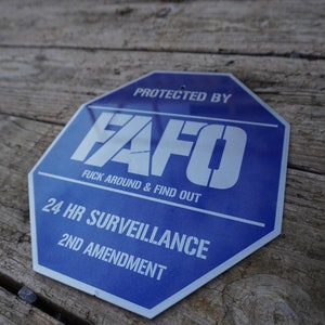 Protected by FAFO Metal Sign - Etsy