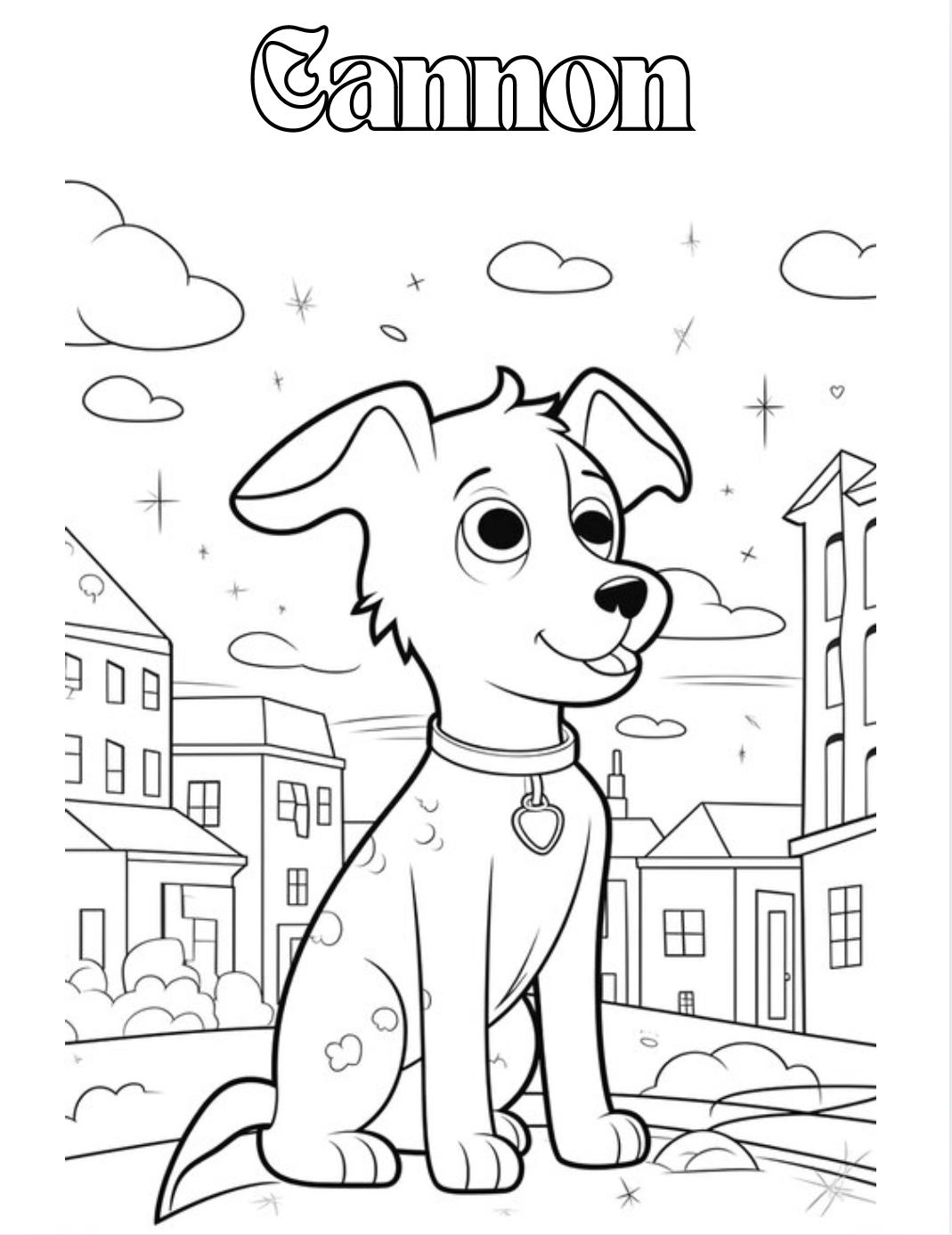 Personalized Dog Coloring Book - Etsy