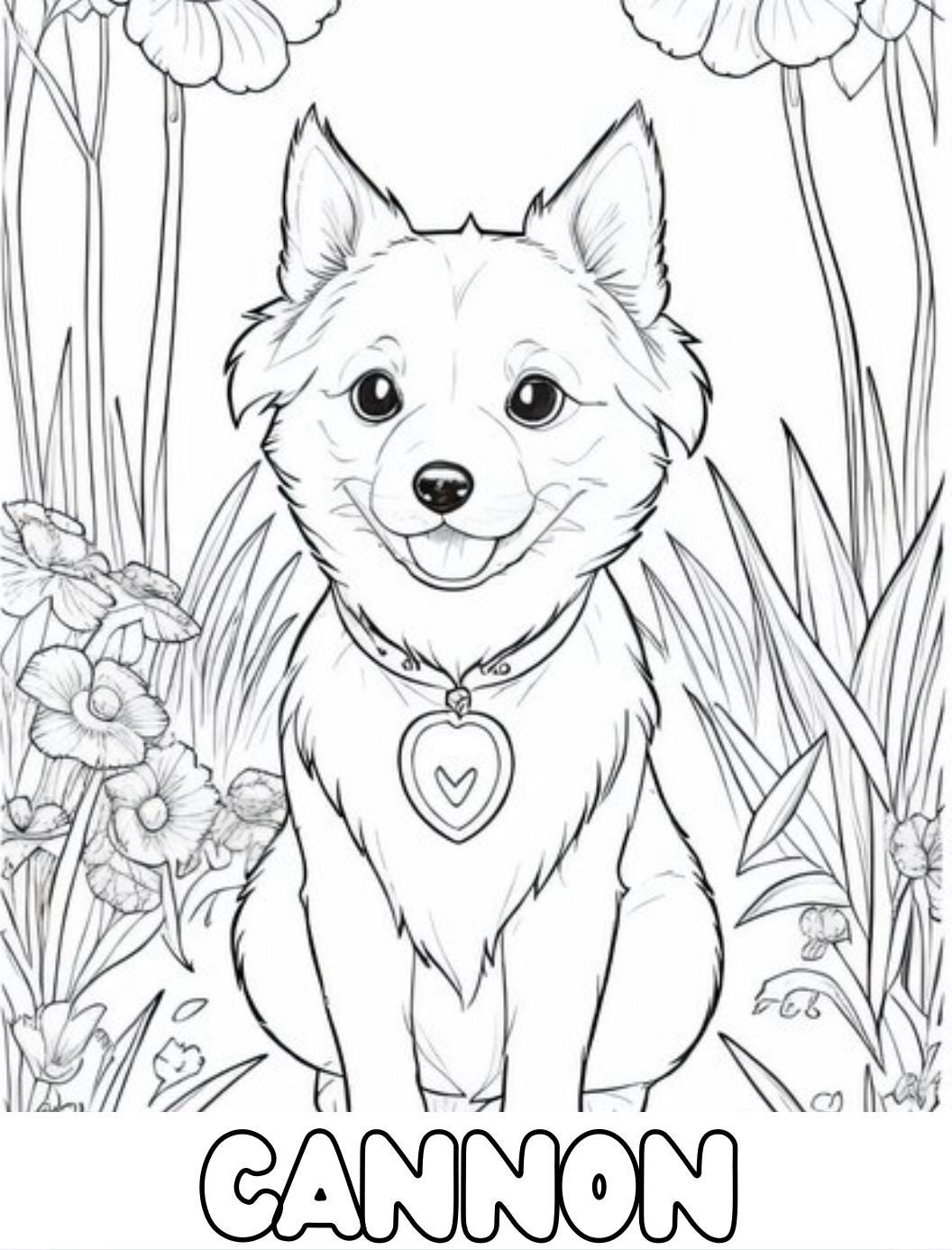 Personalized Dog Coloring Book - Etsy