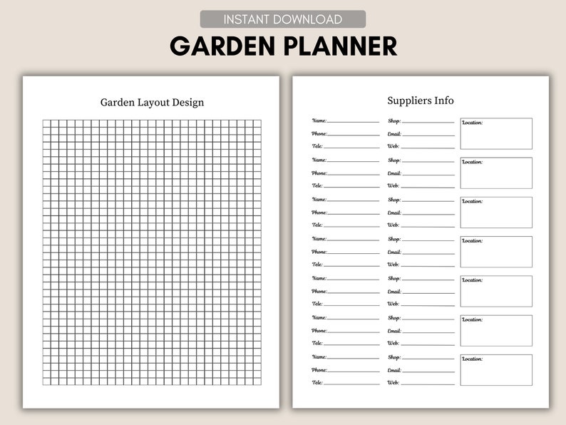 Garden Planner Printable, Gardening Log, Garden Journal, Gardening ...
