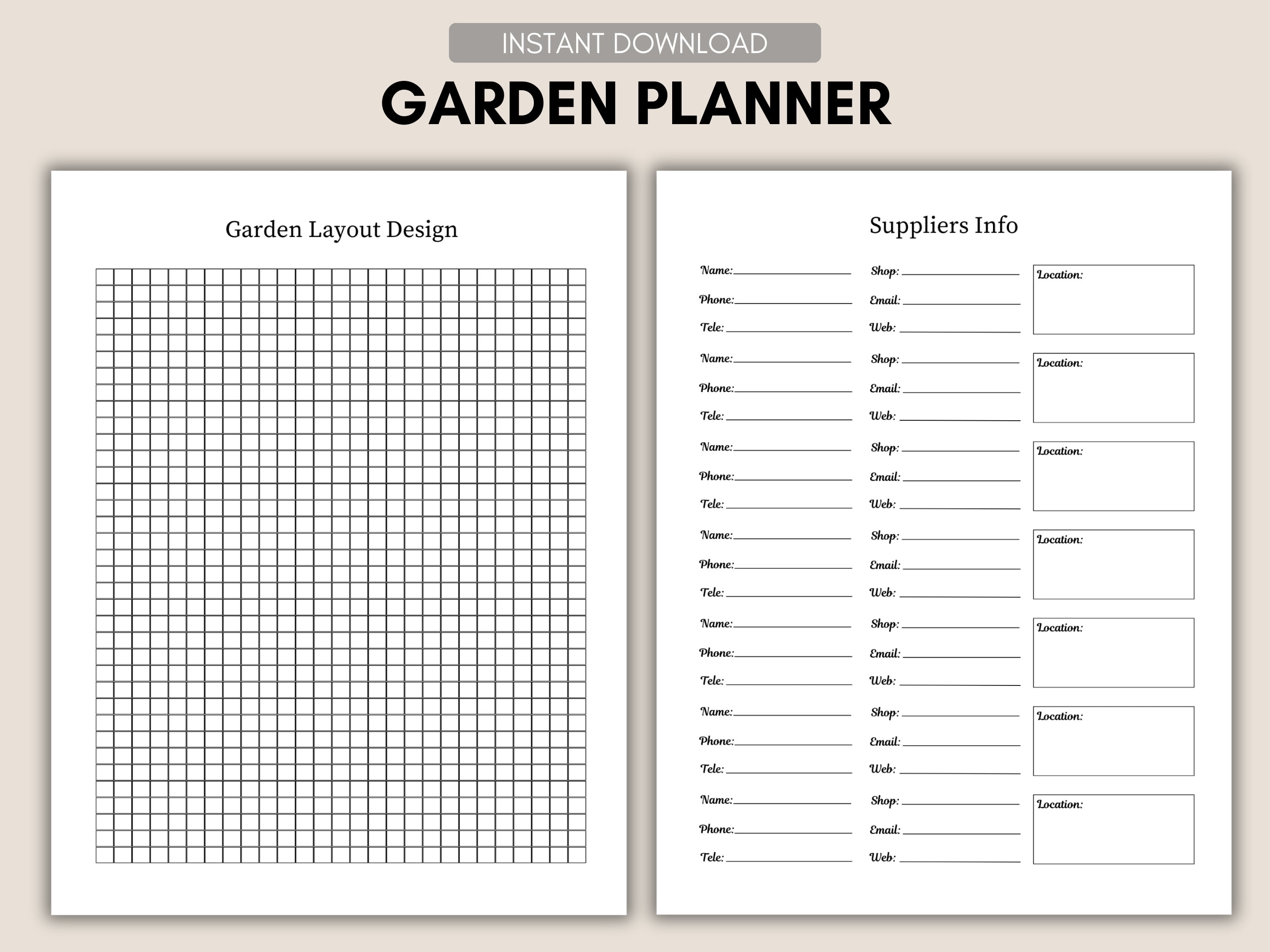Garden Planner Printable, Gardening Log, Garden Journal, Gardening ...