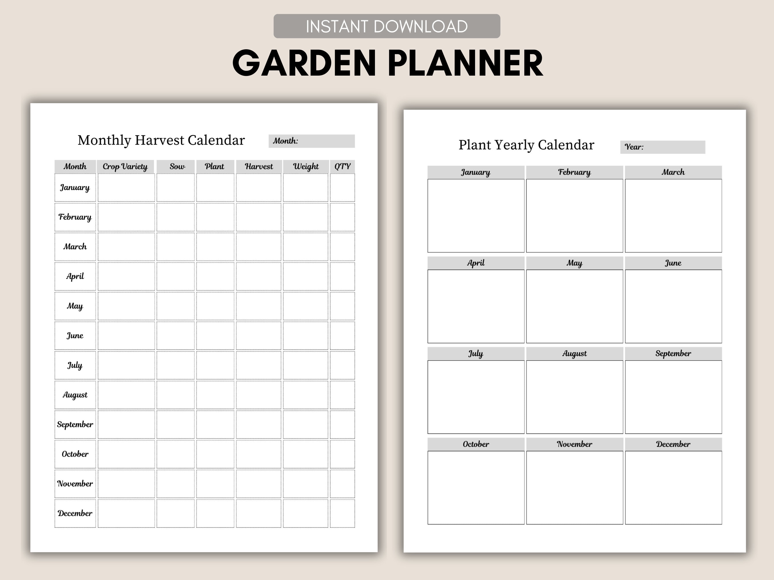 Garden Planner Printable, Gardening Log, Garden Journal, Gardening ...
