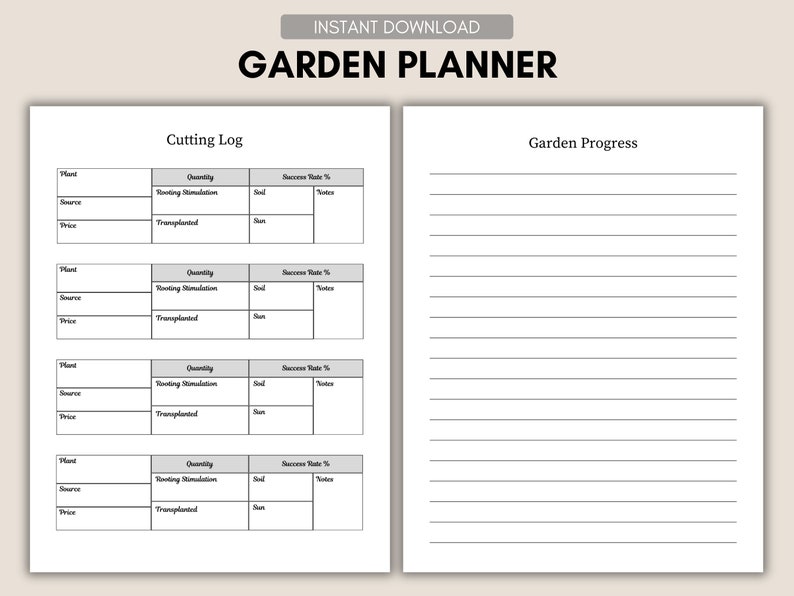 Garden Planner Printable, Gardening Log, Garden Journal, Gardening ...