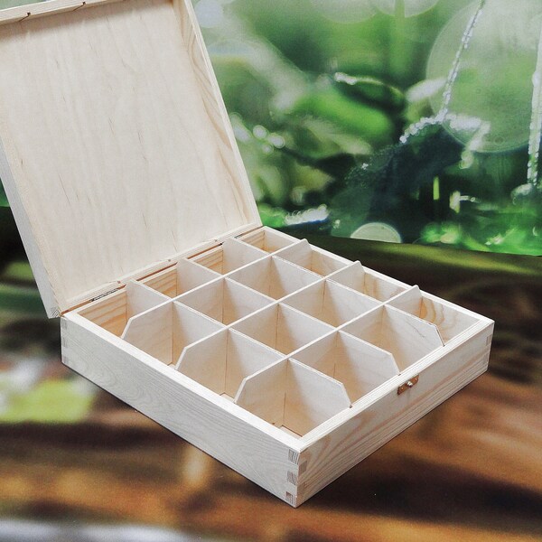 Wooden Tea Box - Etsy