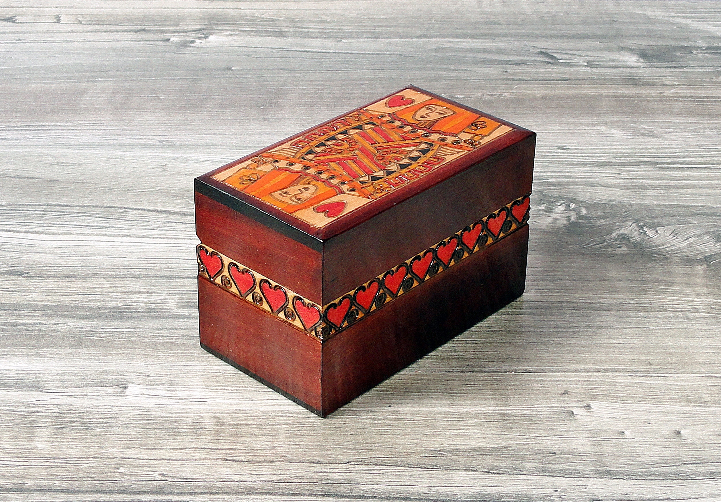 Wooden Playing Card Box for 2 Decks of Playing Cards Queen of - Etsy