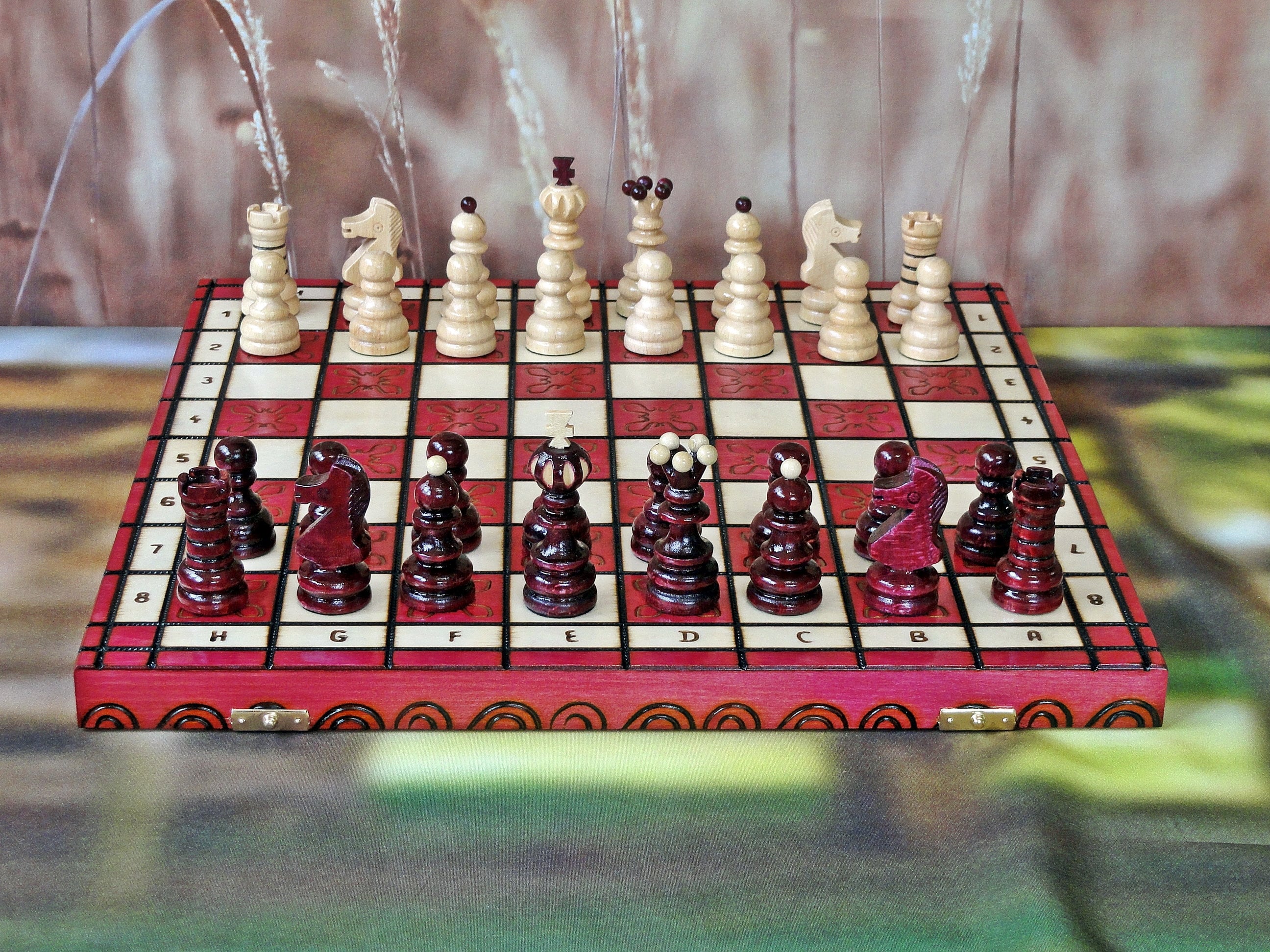 Big Red Chess Set 165 x 165 42 cm x 42 cm | Etsy