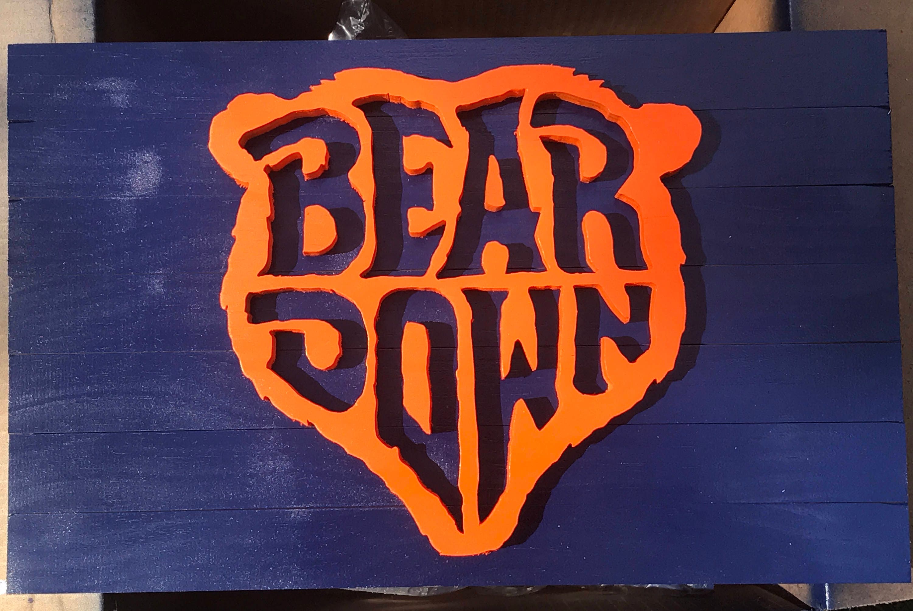Chicago Bears Bear Down Sign | Etsy Chicago Bears Bear Down Sign | Etsy