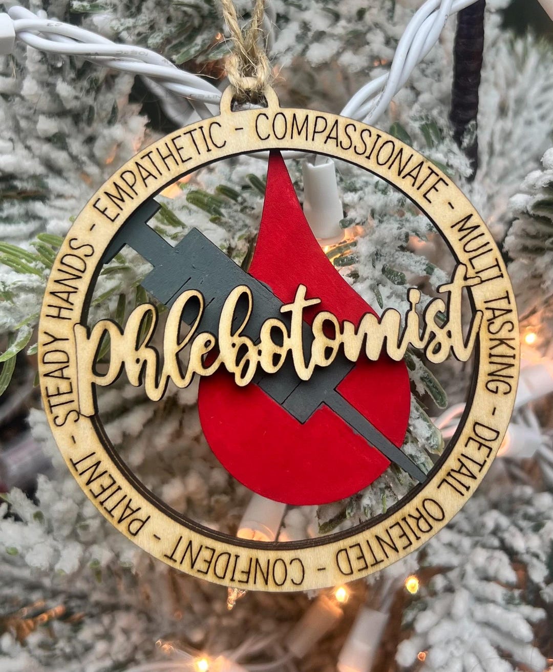 Phlebotomist Christmas Tree Ornament Gift - Etsy