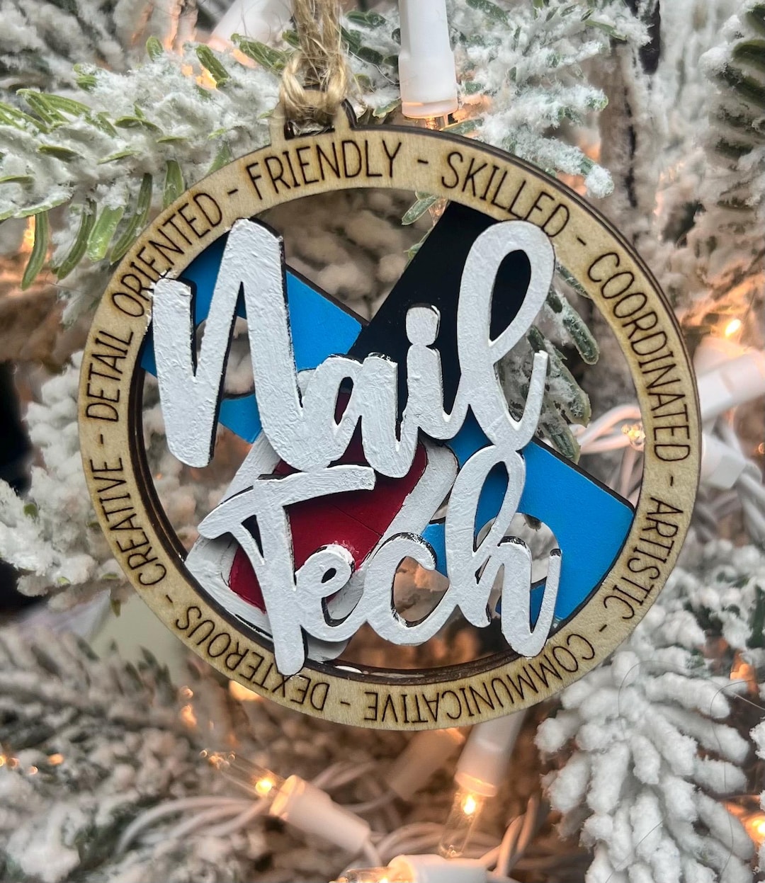Nail Tech Christmas Ornament - Etsy
