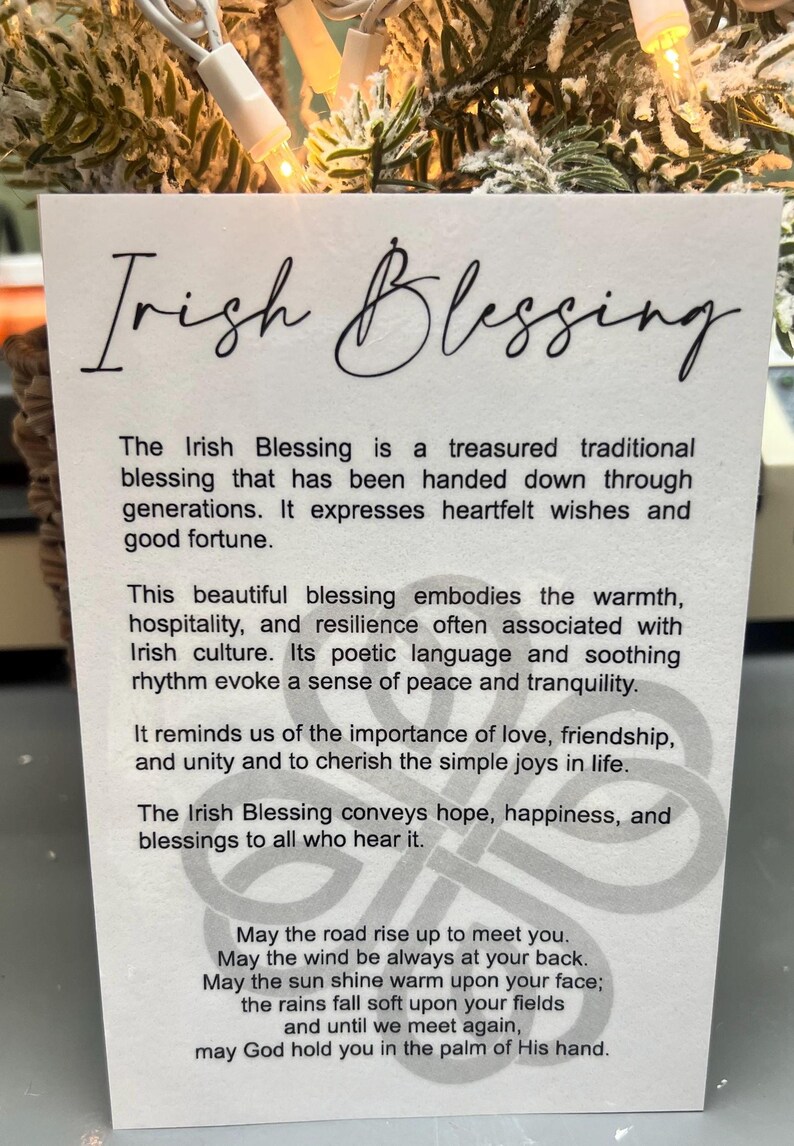 Irish Blessing Story Card and Ornament - Etsy