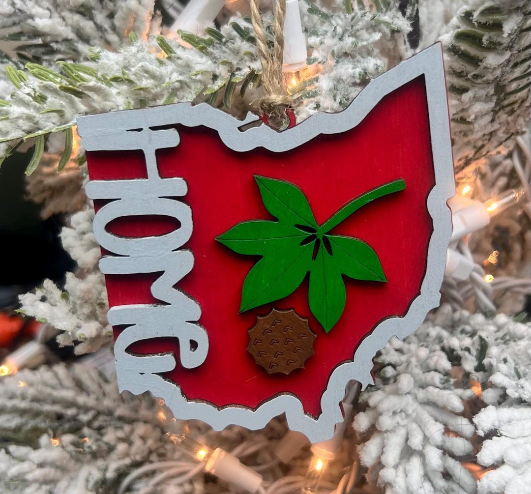 Ohio State Christmas Tree Ornament - Etsy