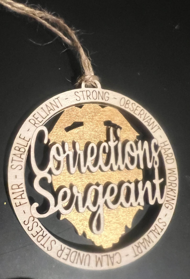 Corrections Sergeant Christmas Ornament Gift - Etsy