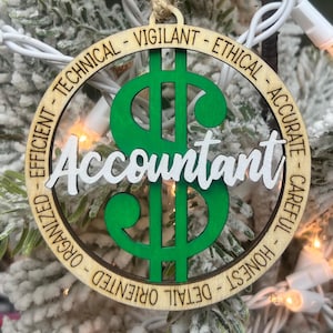 Accountant Christmas Tree Ornament Gift - Etsy