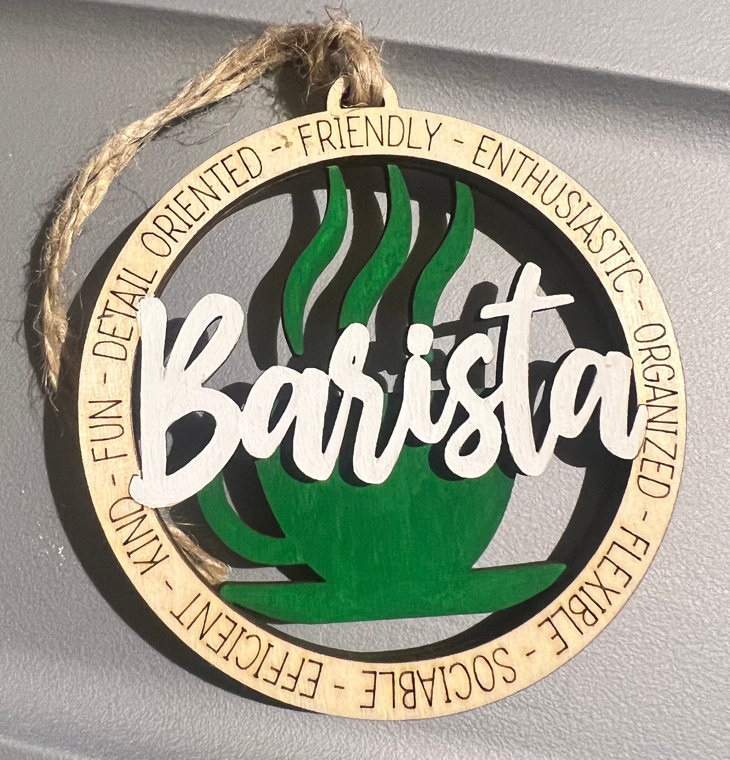 Barista Starbies Starbucks Type Christmas Ornament - Etsy