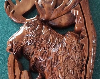 Moose Wood Carving - Etsy
