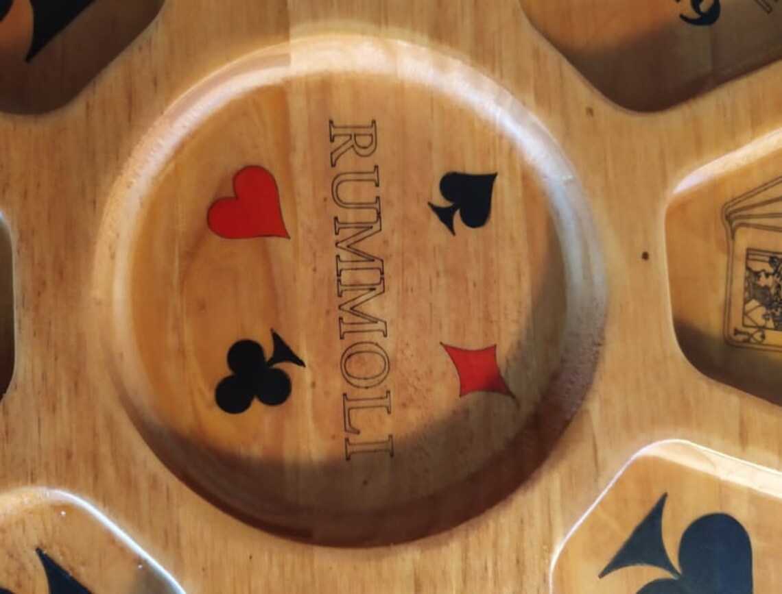 Revolving Old Fashioned CANADIAN RUMMOLI Family Board Game - Etsy