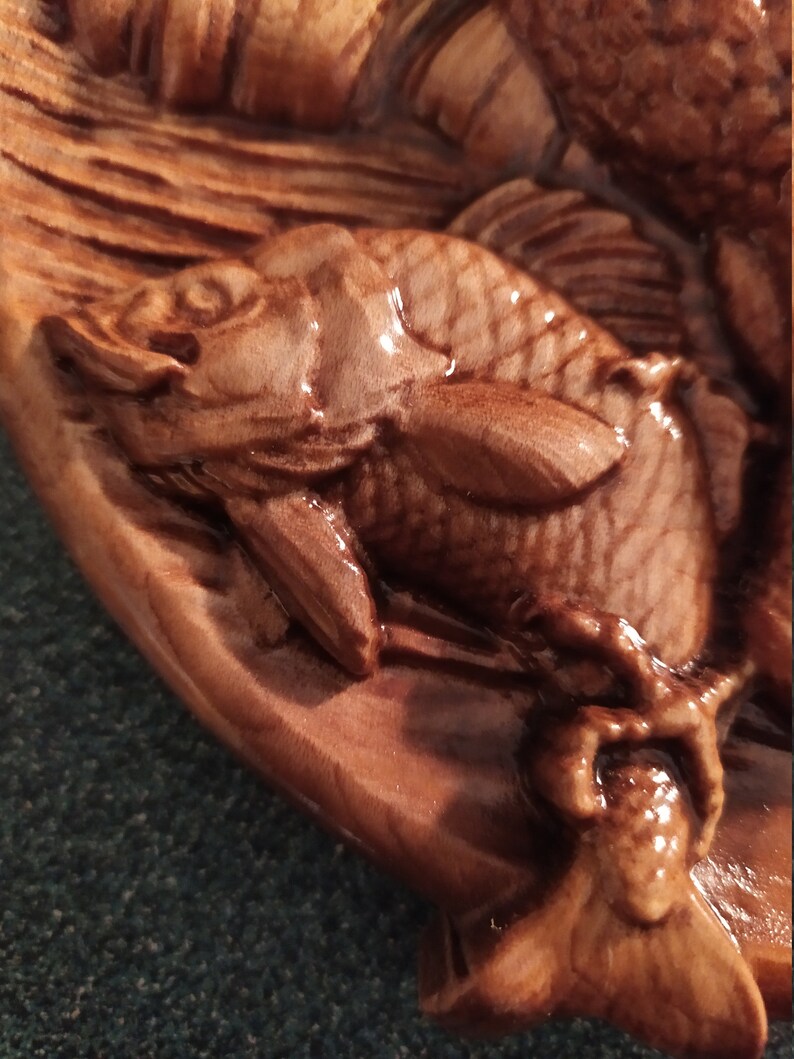 Falcon Wood Carving Wall Decor Wall Hanging Home | Etsy