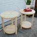 Side Tables, Round, Solid Wood, Two Tiered, Bedroom Table, End Tables ...