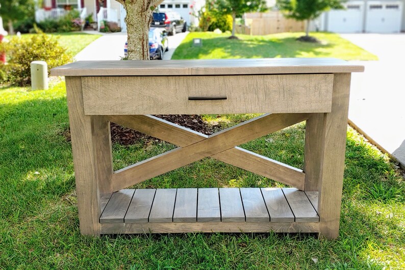 Side Table Solid Wood Modern Farmhouse Console Entryway Table - Etsy