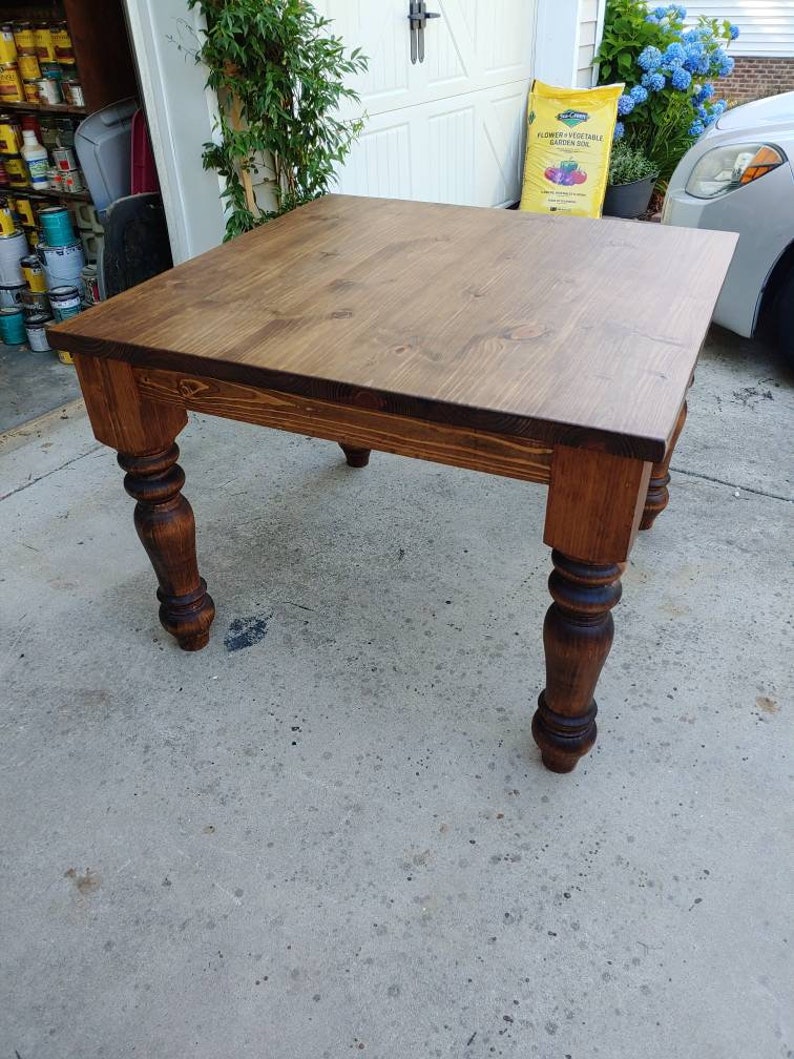 Farmhouse Dining Table Handcrafted Solid Wood Dining Table - Etsy