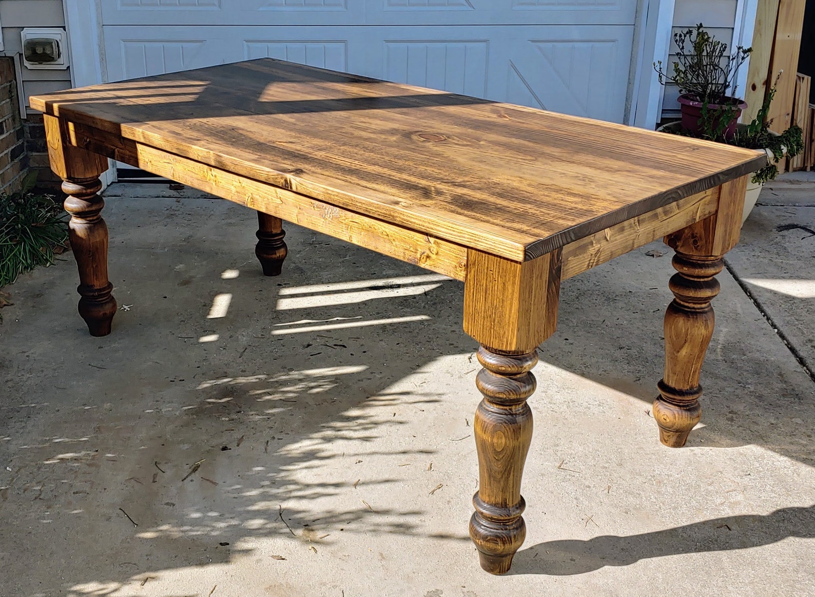 Farmhouse Dining Table Handcrafted Solid Wood Dining Table - Etsy