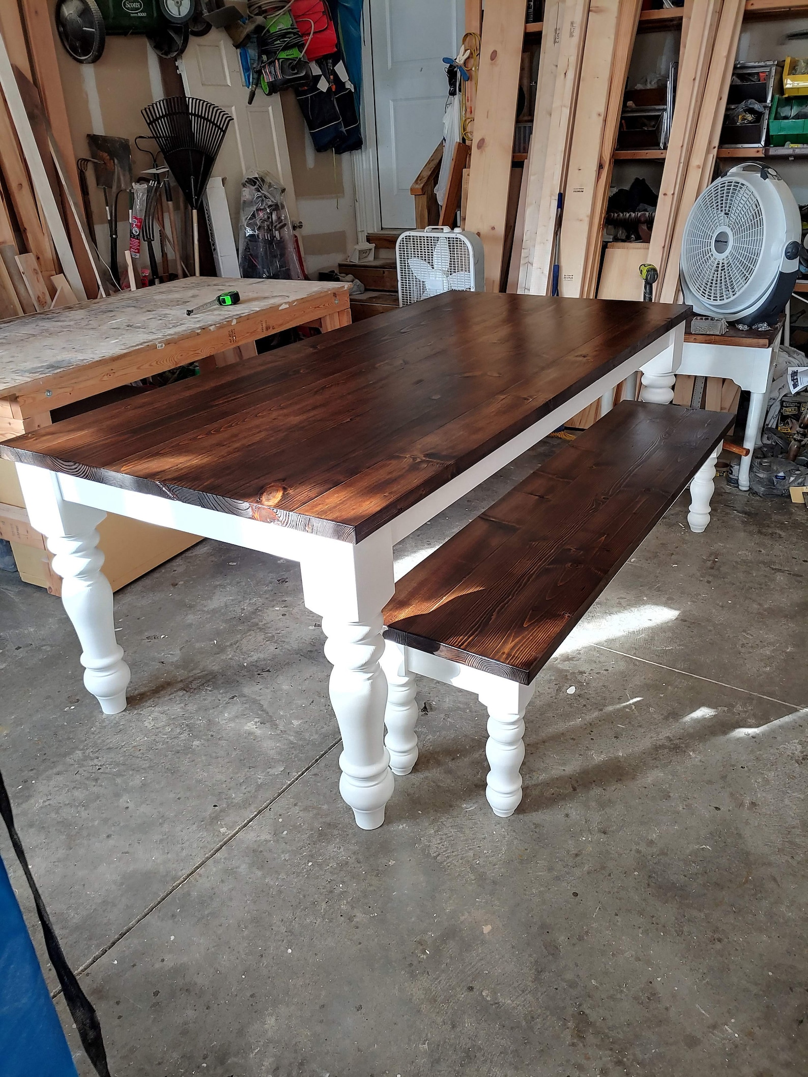 Farmhouse Dining Table Handcrafted Solid Wood Dining Table - Etsy