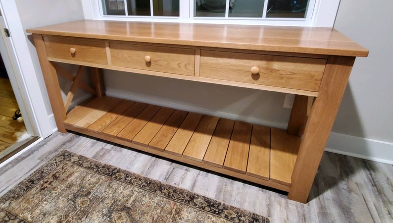 Side Table Solid Wood Modern Farmhouse Console Entryway Table - Etsy