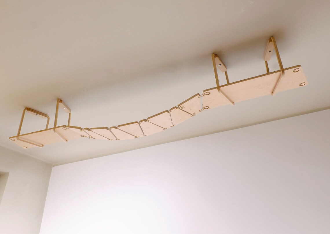 Plywood Ceiling Cat Bridge: Modern Cat Shelves Set - Etsy