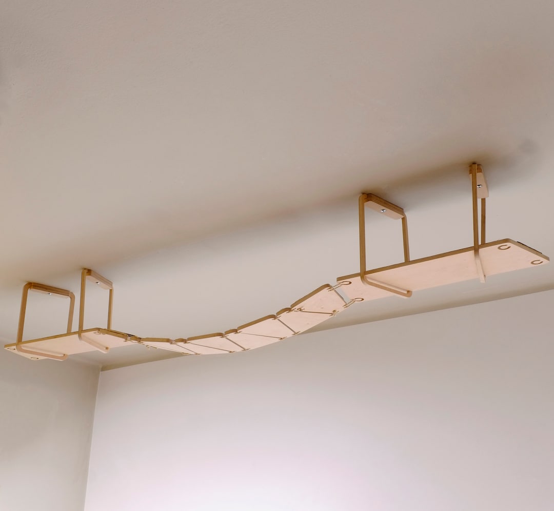 Plywood Ceiling Cat Bridge: Modern Cat Shelves Set - Etsy