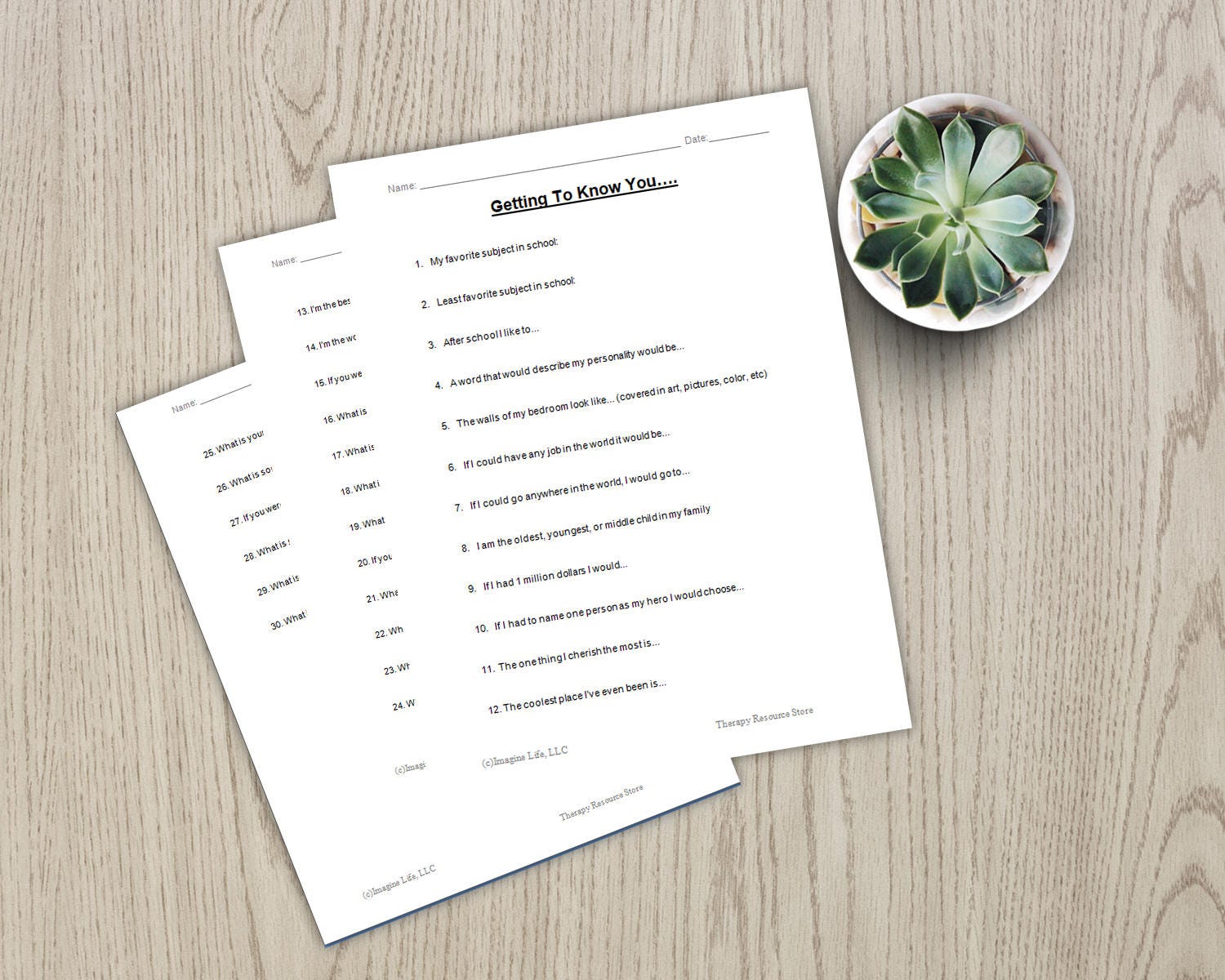 Counseling, Therapy: Getting to Know You Questionnaire for Kids, Mental ...