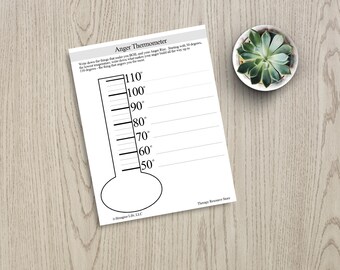 Anger Thermometer / Termometro De Enojo (english and Spanish) - Etsy