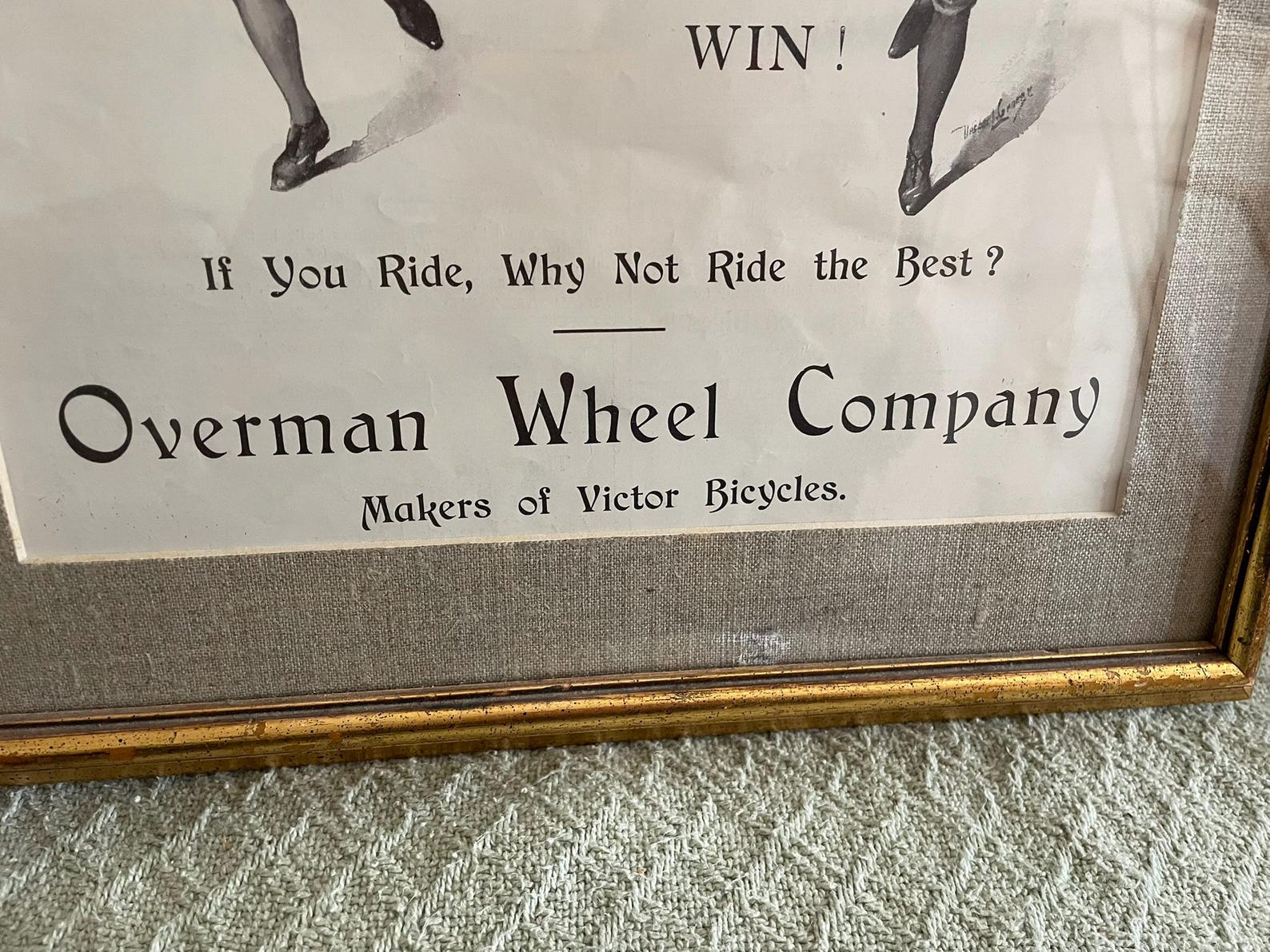 1800s Victor Bicycles Lithograph: Antique Advertising Art Print - Etsy