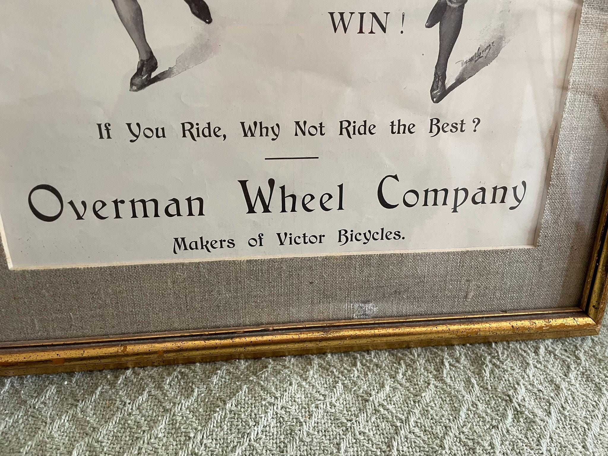 1800s Victor Bicycles Lithograph: Antique Advertising Art Print - Etsy