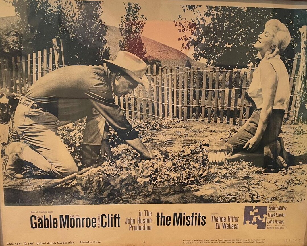 Hollywood Memorabilia,movie Lobby Placard From "the Misfits",clark ...