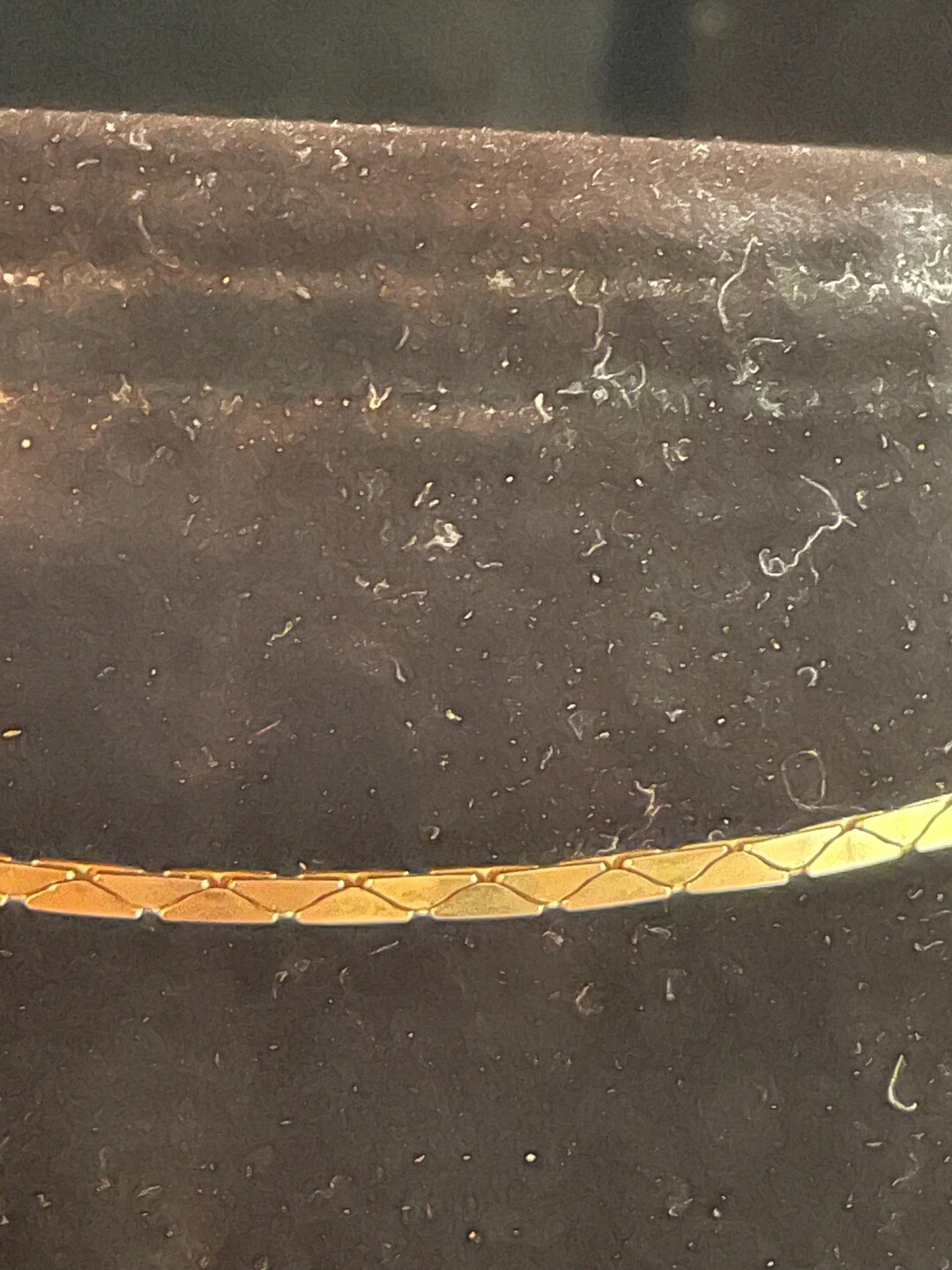 Solid 14kt Flat Laying Herringbone Chain 19" Long Counting the Clasp. 8 ...