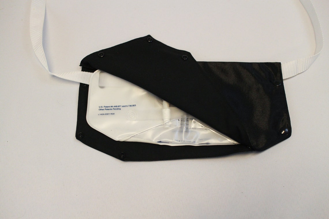 Belly Bag Black Satin Catheter Teleflex Cover Urine 1000cc Drainage - Etsy