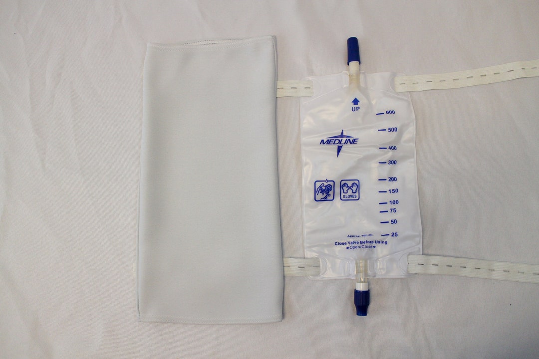 White Twill 500ml - 600ml Medline Uro-safe Rusch Catheter Leg Bag Cover ...