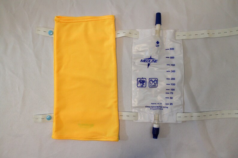 Yellow Spandex 500ml - 600ml Medline Rusch Uro-safe Catheter Leg Bag ...