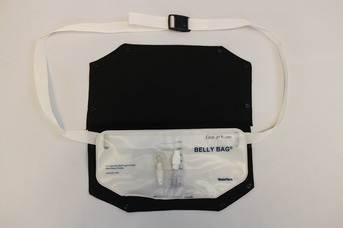 Belly Bag Black Satin Catheter Teleflex Cover Urine 1000cc Drainage - Etsy