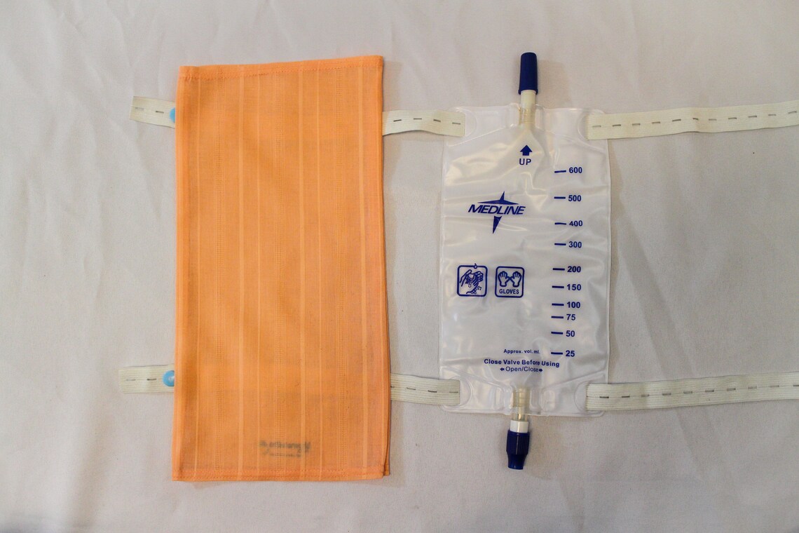 Peach Cotton Medline Catheter Leg Bag Cover 600ml Urine Drainage - Etsy
