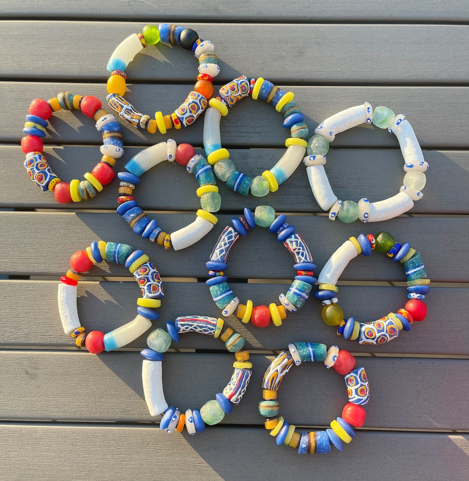 Krobe Bead Bracelet, Ghana Bracelet, Krobo Bracelet, Fair Trade ...